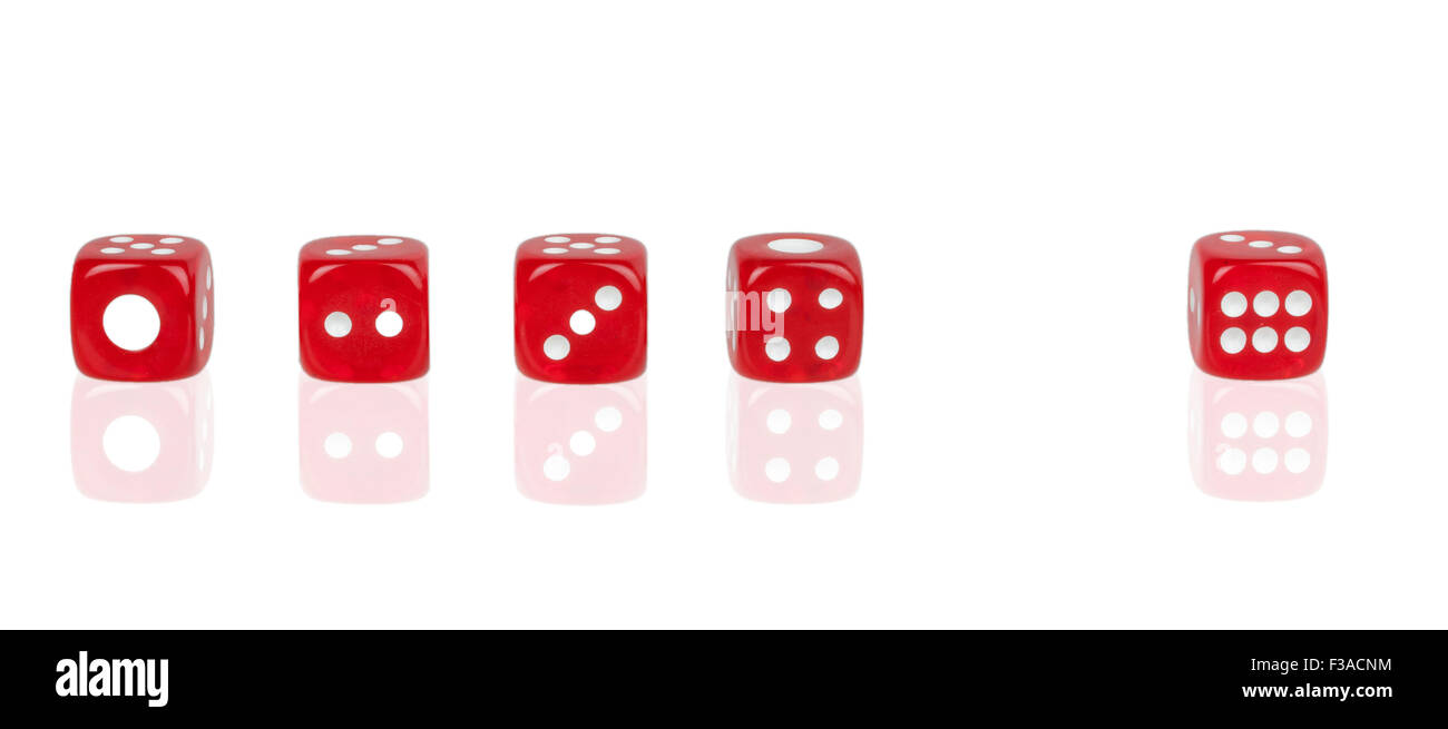 set of dice isolated on white background Stock Photo - Alamy