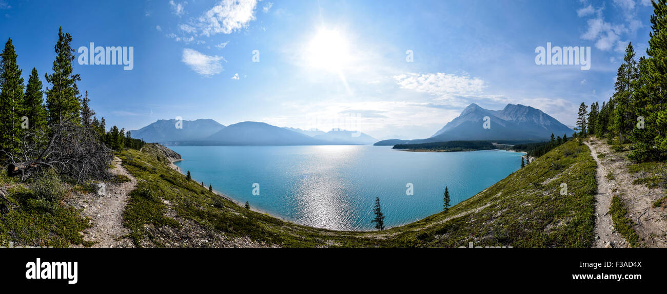 Panorama of lake in Banff National Park, Alberta, Canada Stock Photo ...