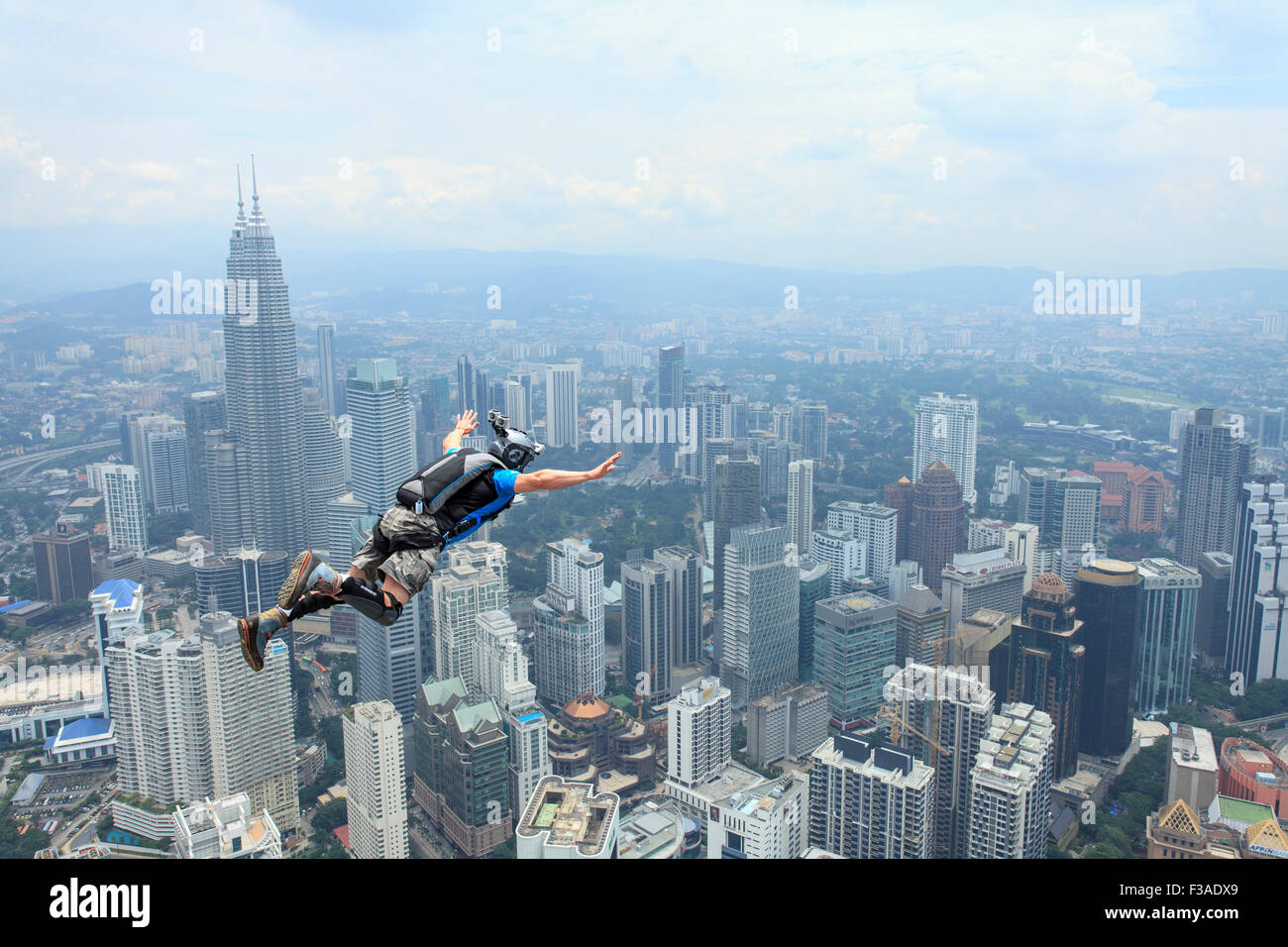 Kuala Lumpur International BASE Jump in KL Tower, Malaysia Stock Photo - Alamy