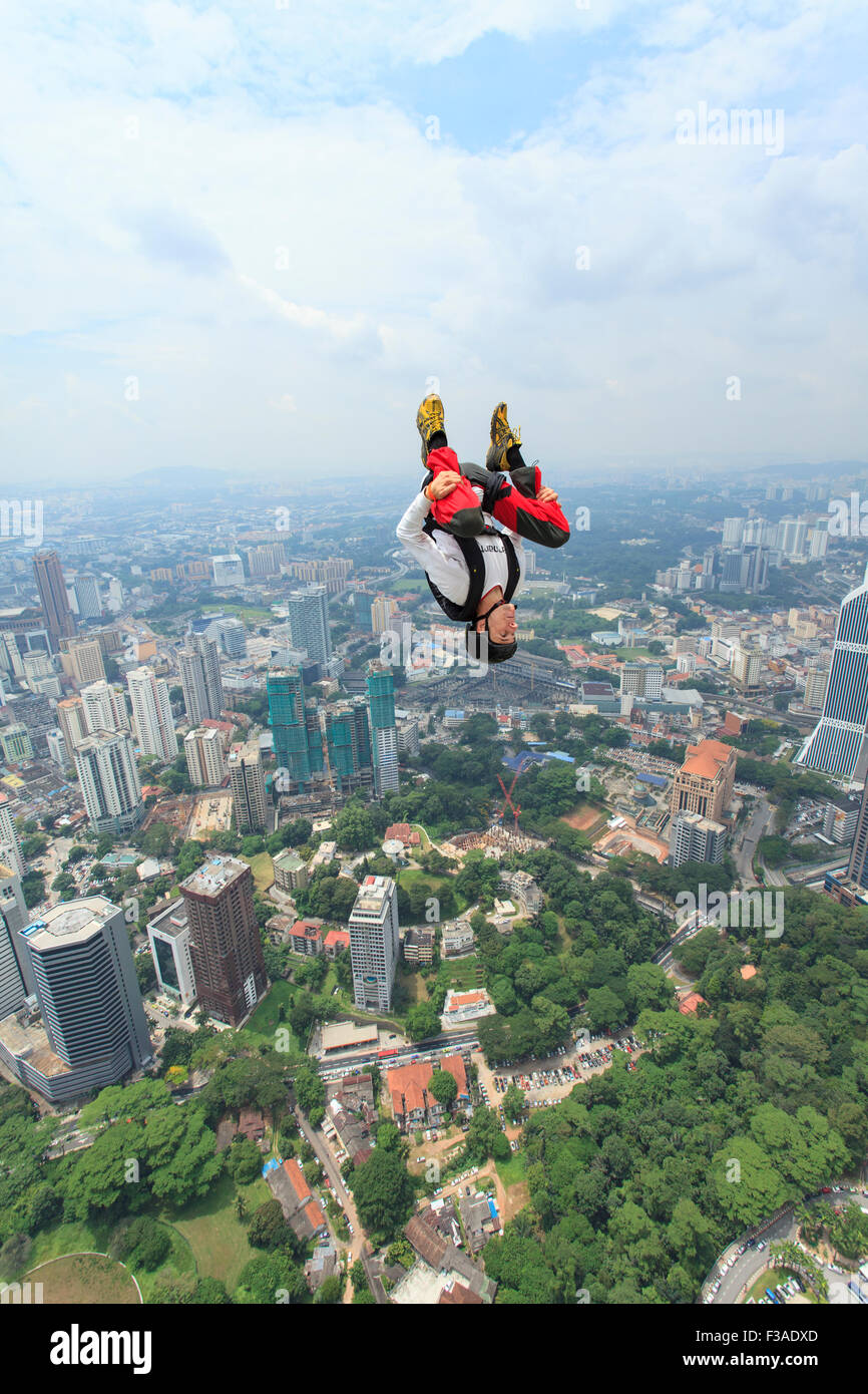 Kuala Lumpur International BASE Jump in KL Tower, Malaysia Stock Photo - Alamy