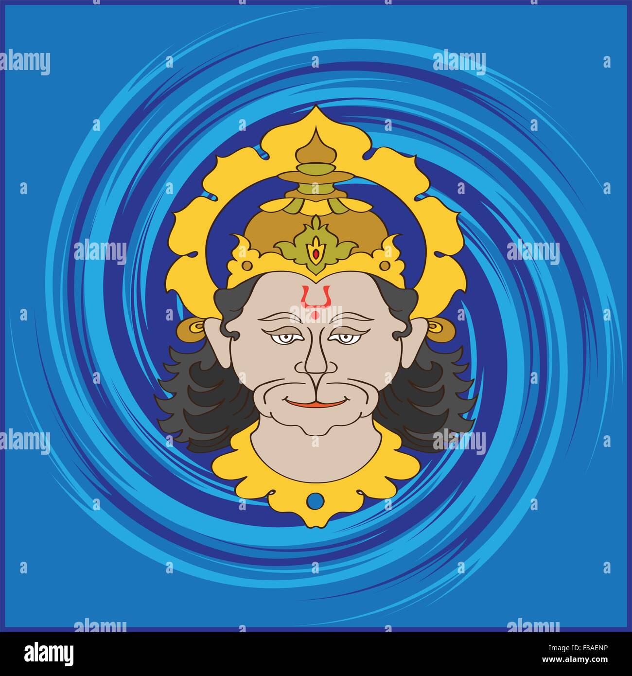 Hanuman The Hindu Ape (Monkey) God Vector Art Stock Vector Image & Art ...