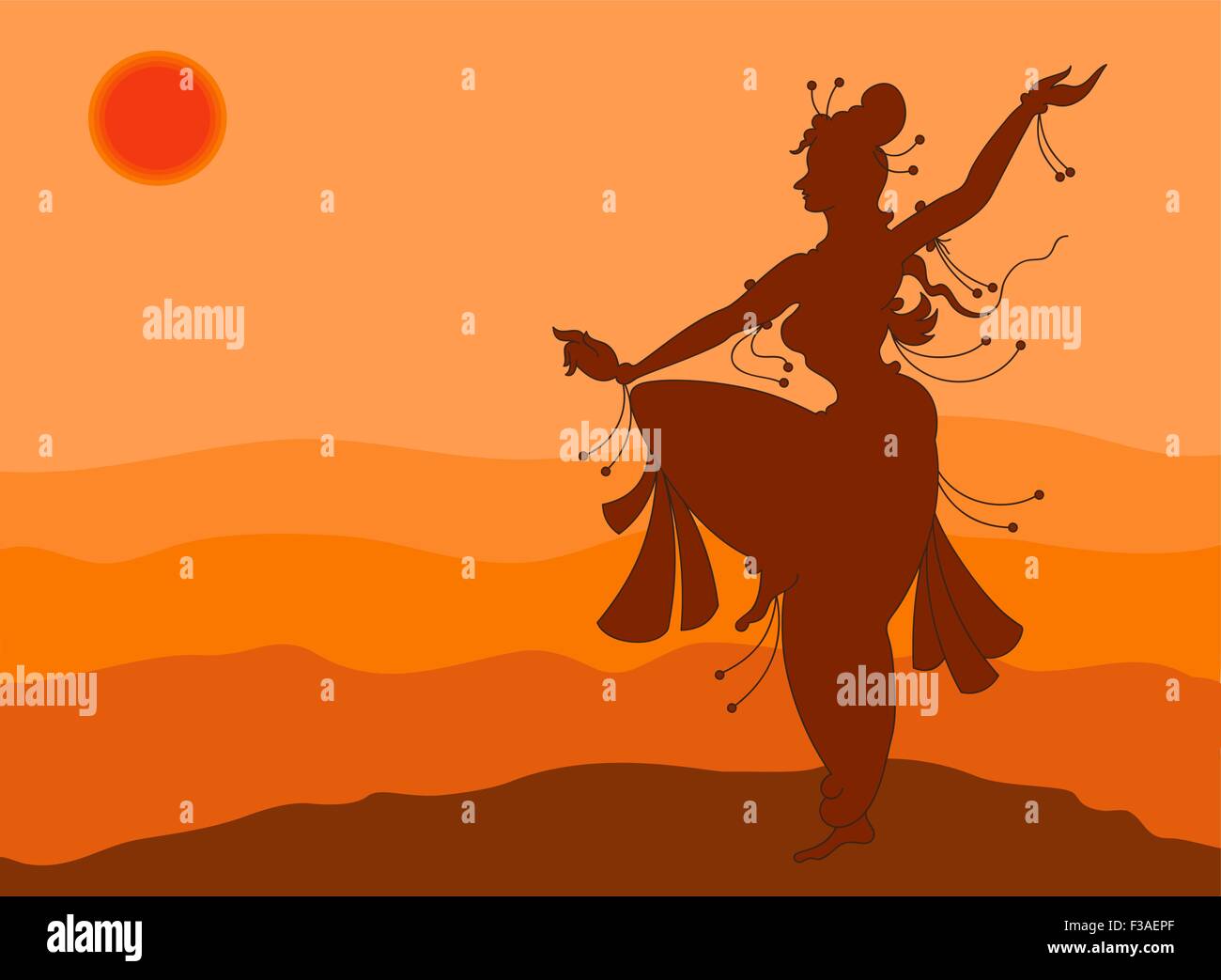 Shadow Art Dancer Doing Surya Namaskar Vector Art Stock Vector Image ...