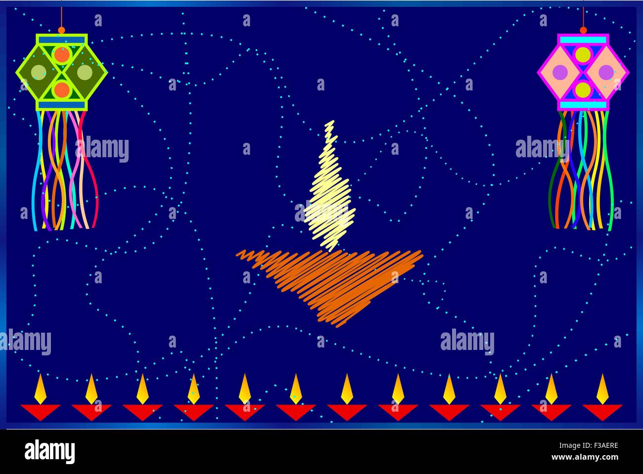 Diwali Greeting Design Vector Art Stock Vector Image & Art - Alamy