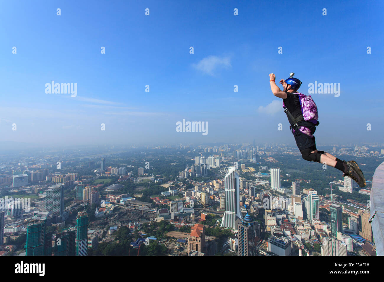Kuala Lumpur International BASE Jump in KL Tower, Malaysia Stock Photo - Alamy