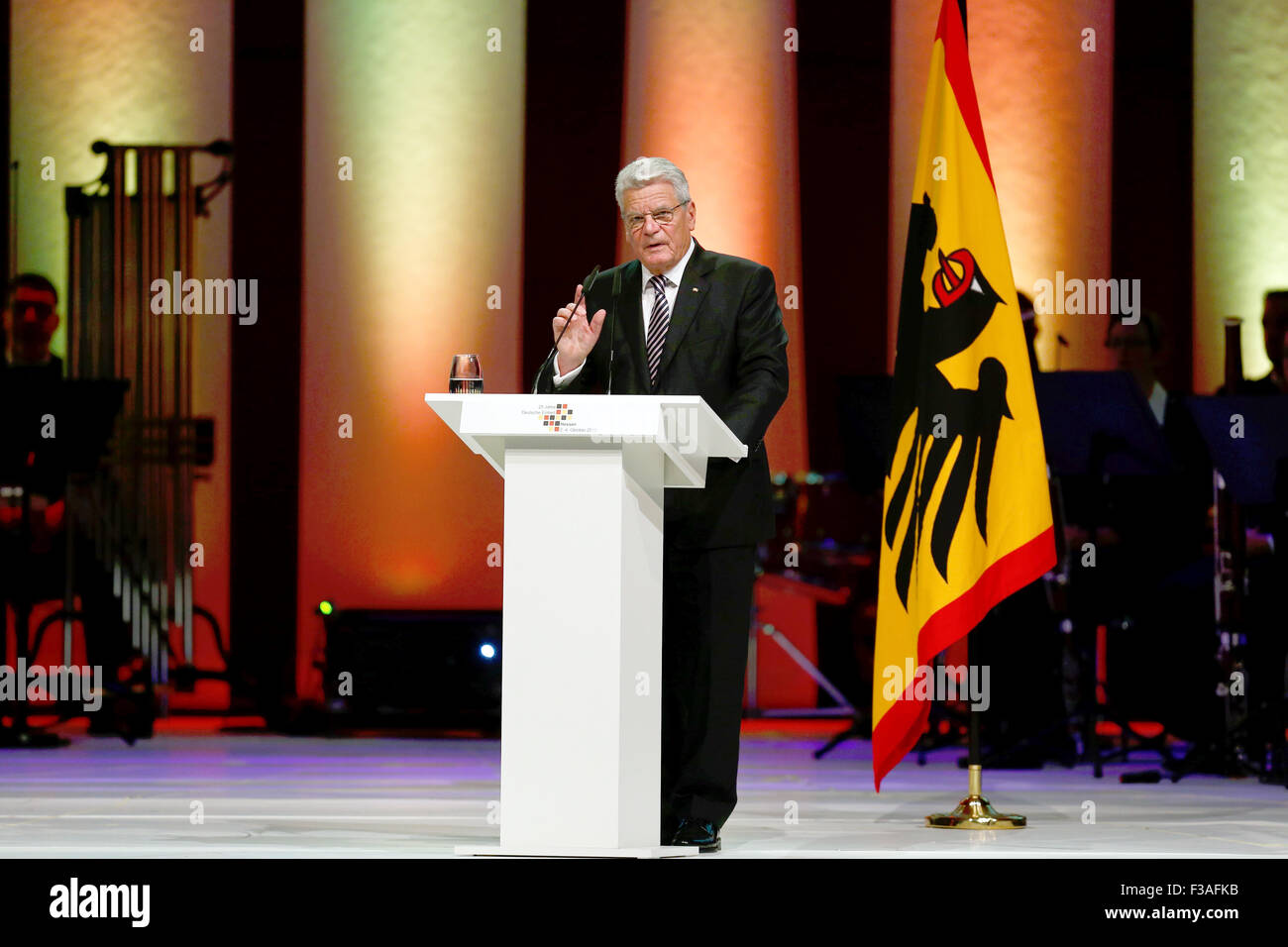 Frankfurt, Germany. 3rd October, 2015. German President Joachim Gauck ...