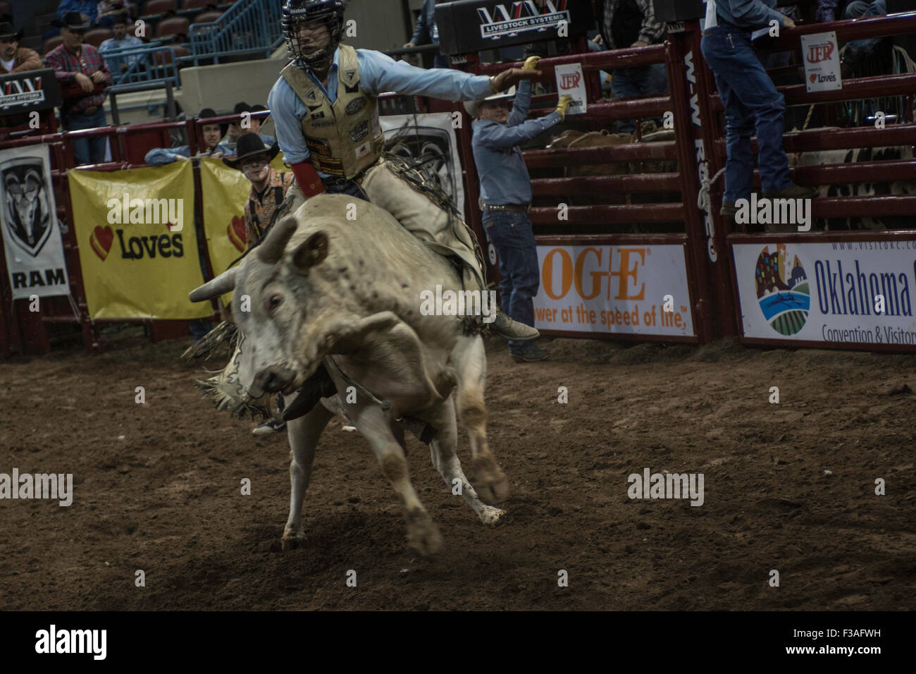 Cowboy Falling Off Bull High Resolution Stock Photography and Images ...