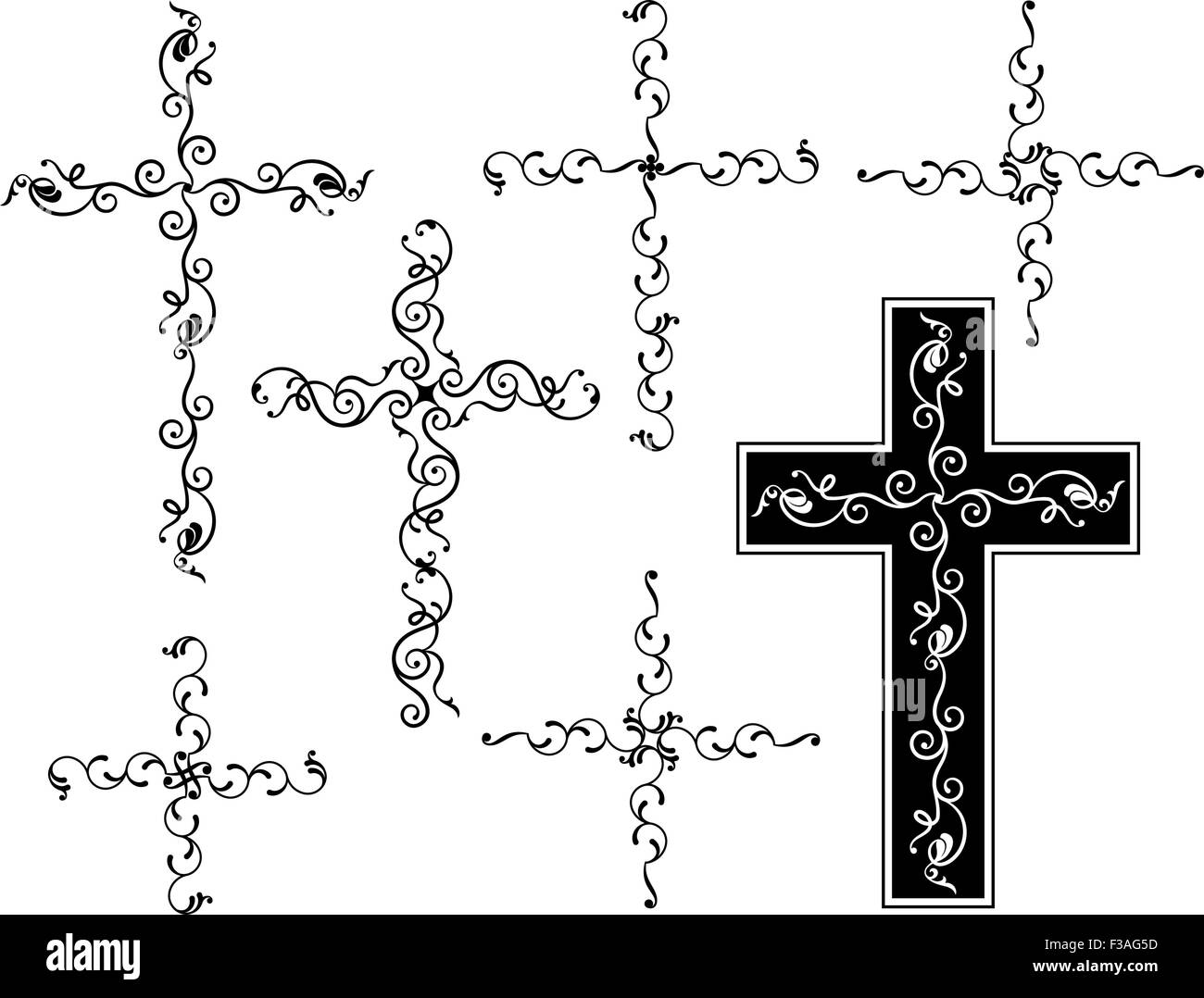 Christian Cross Collection Vector Art Stock Vector Image & Art - Alamy