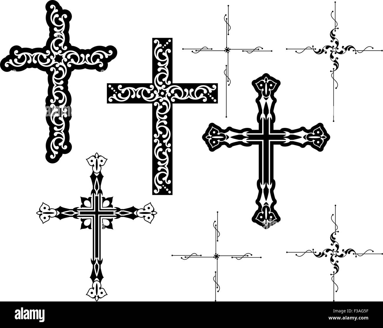Christian Cross Collection Vector Art Stock Vector Image & Art - Alamy