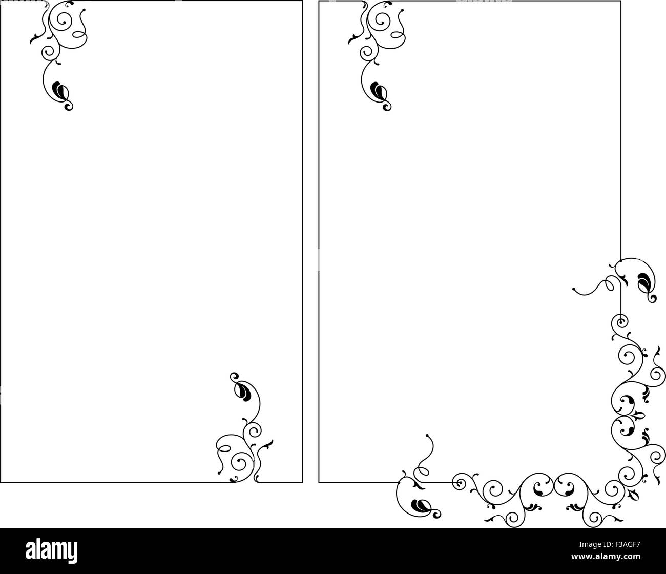 Ornamental border frame clipart Black and White Stock Photos & Images ...