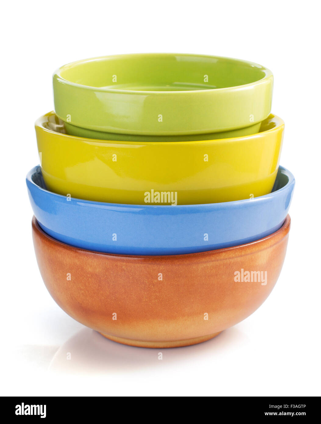 empty ceramic bowl isolated on white Stock Photo - Alamy