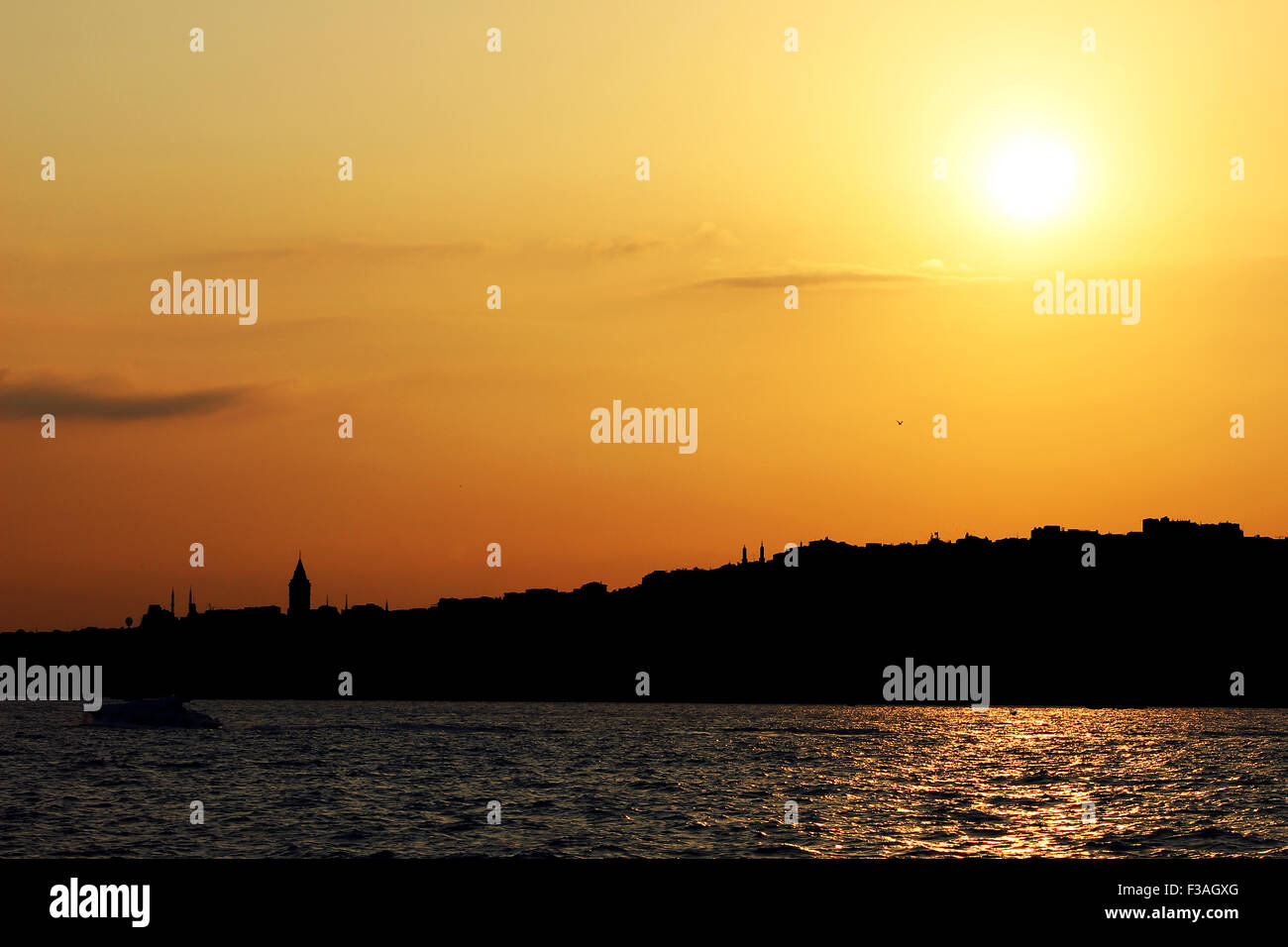Sunset on the Bosphorus Stock Photo - Alamy