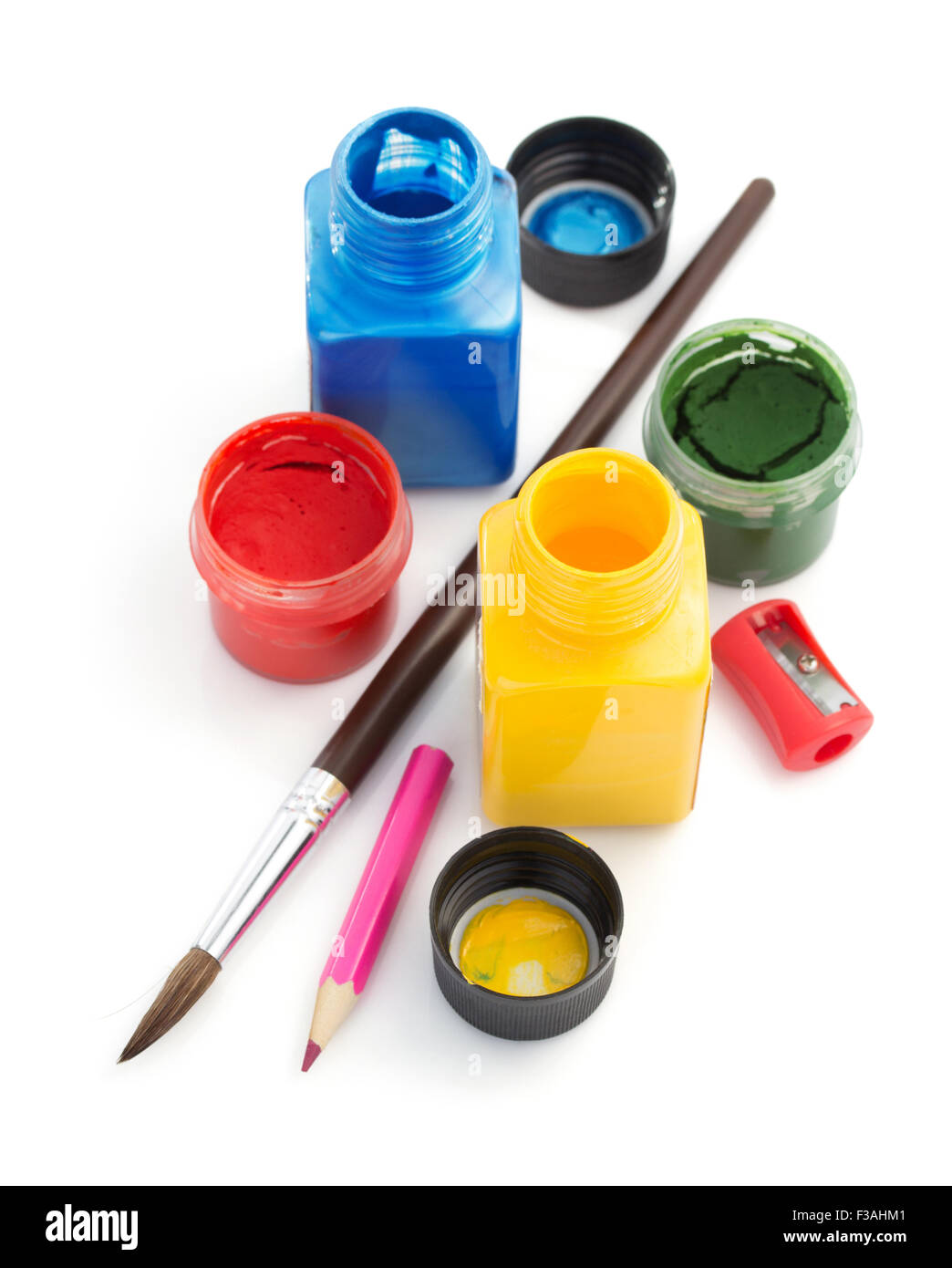 paint and bottle isolated on white background Stock Photo - Alamy
