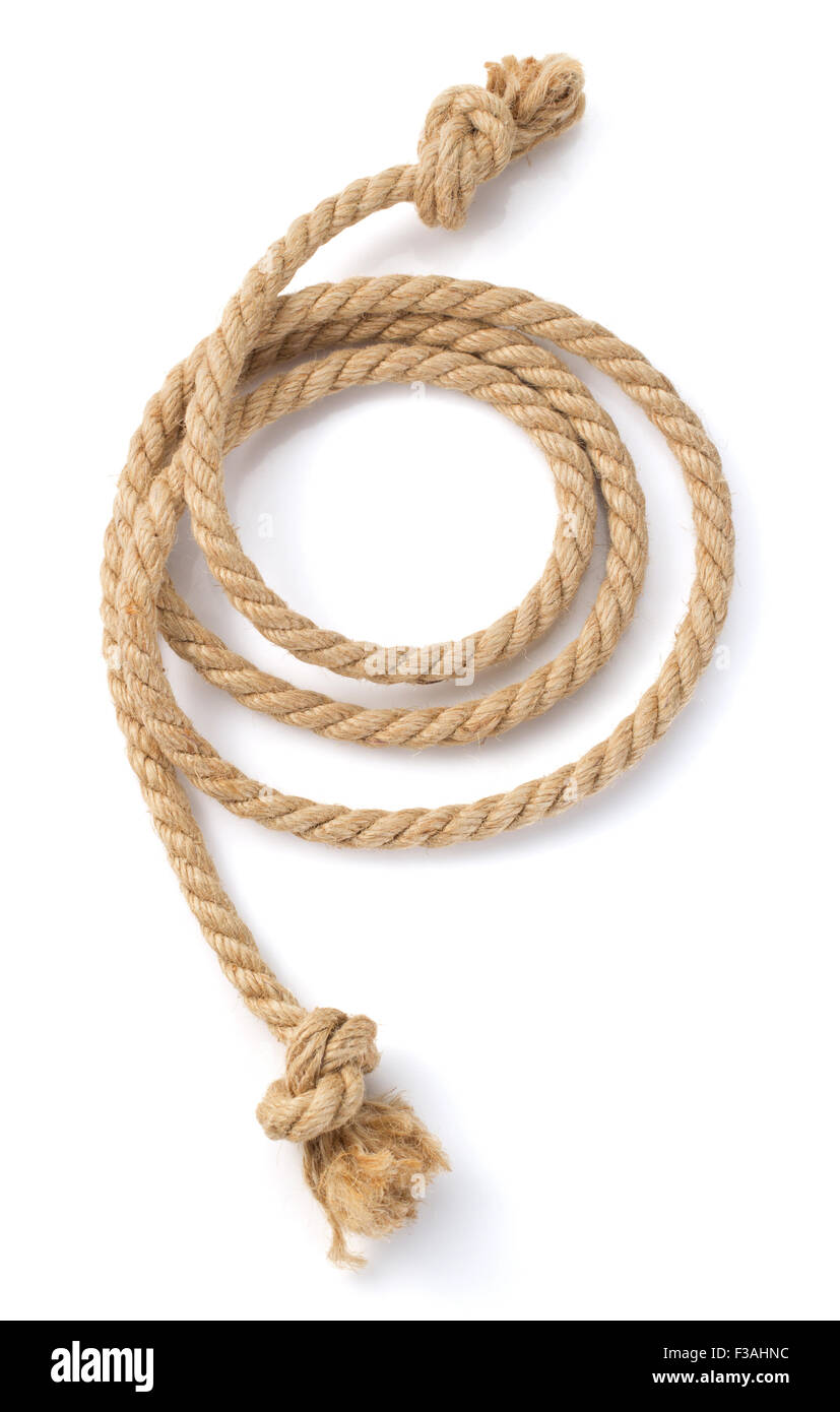 ship rope isolated on white background Stock Photo - Alamy