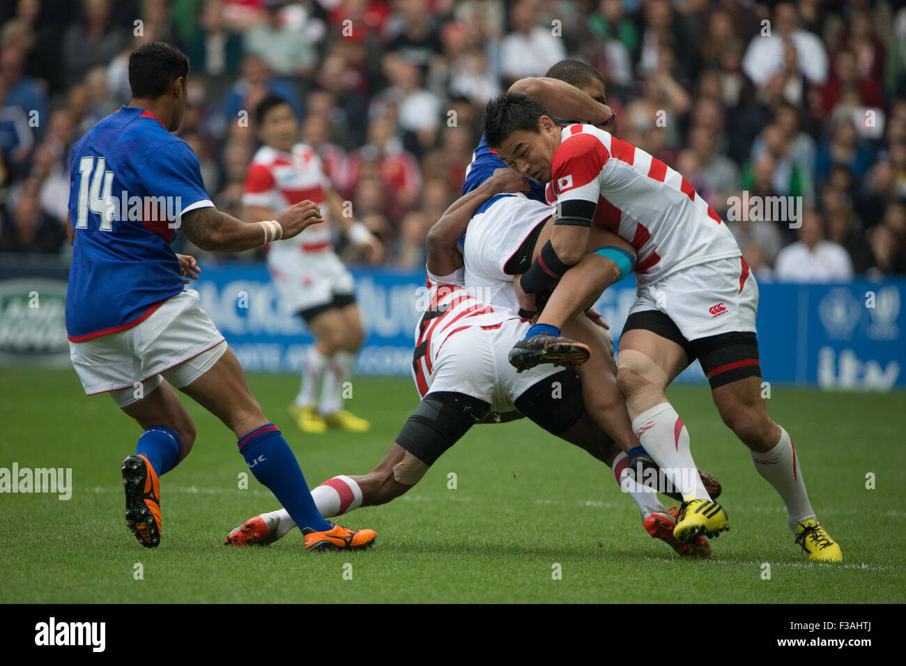 Stadium MK, Milton Keynes, UK. 3rd Oct 2015. Rugby World Cup 2015 Match 24 - Samoa V Japan ...