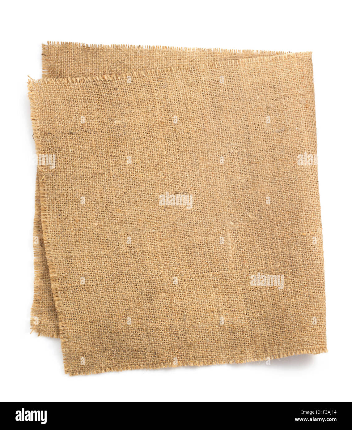 burlap hessian sacking isolated on white background Stock Photo - Alamy