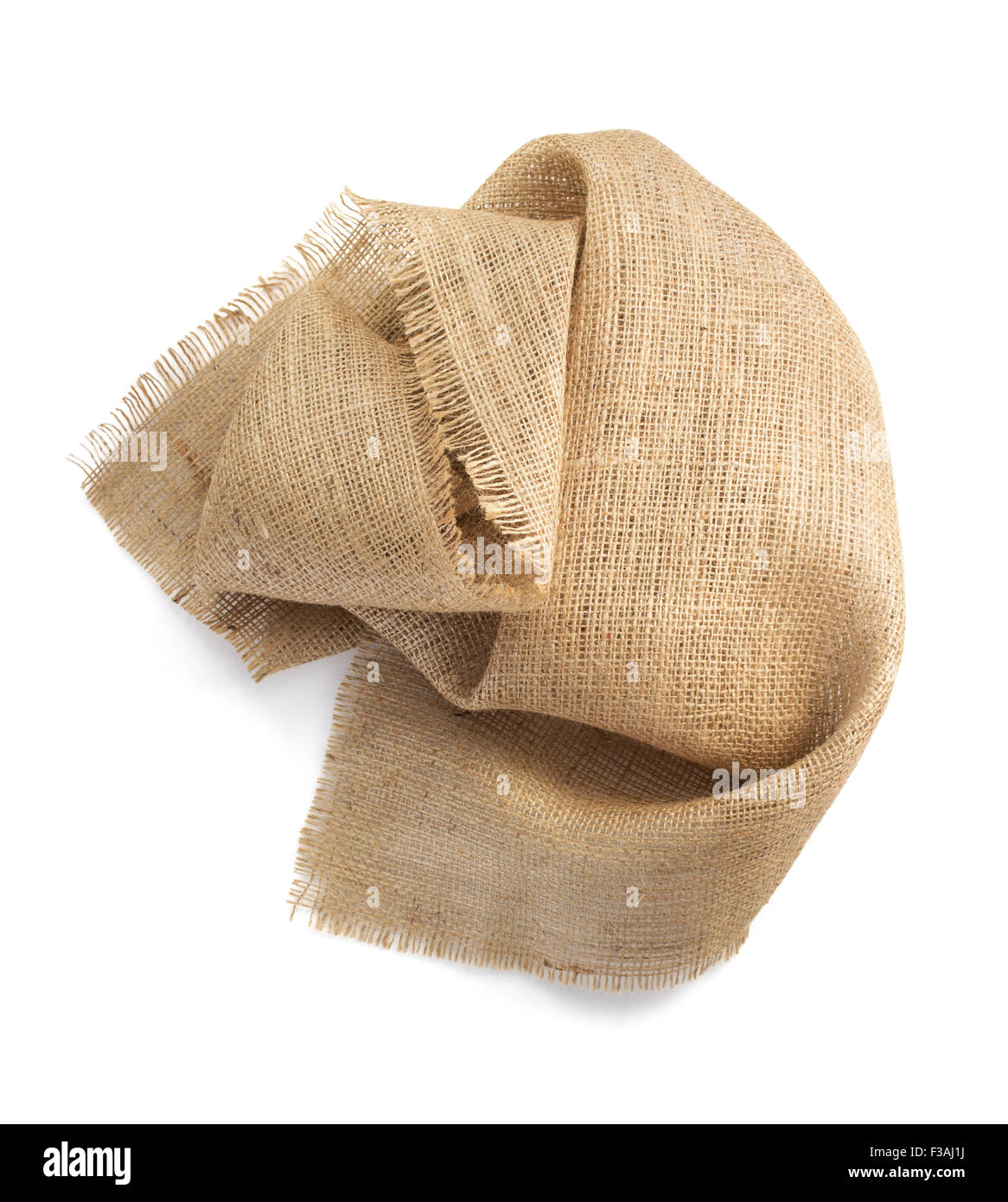 burlap hessian sacking isolated on white background Stock Photo - Alamy