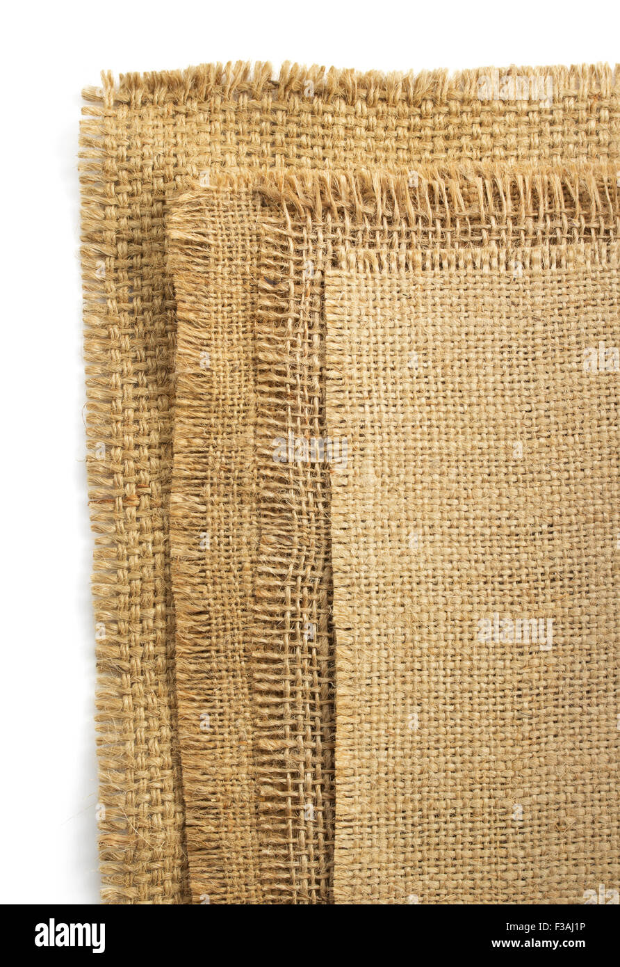 burlap hessian sacking isolated on white background Stock Photo - Alamy