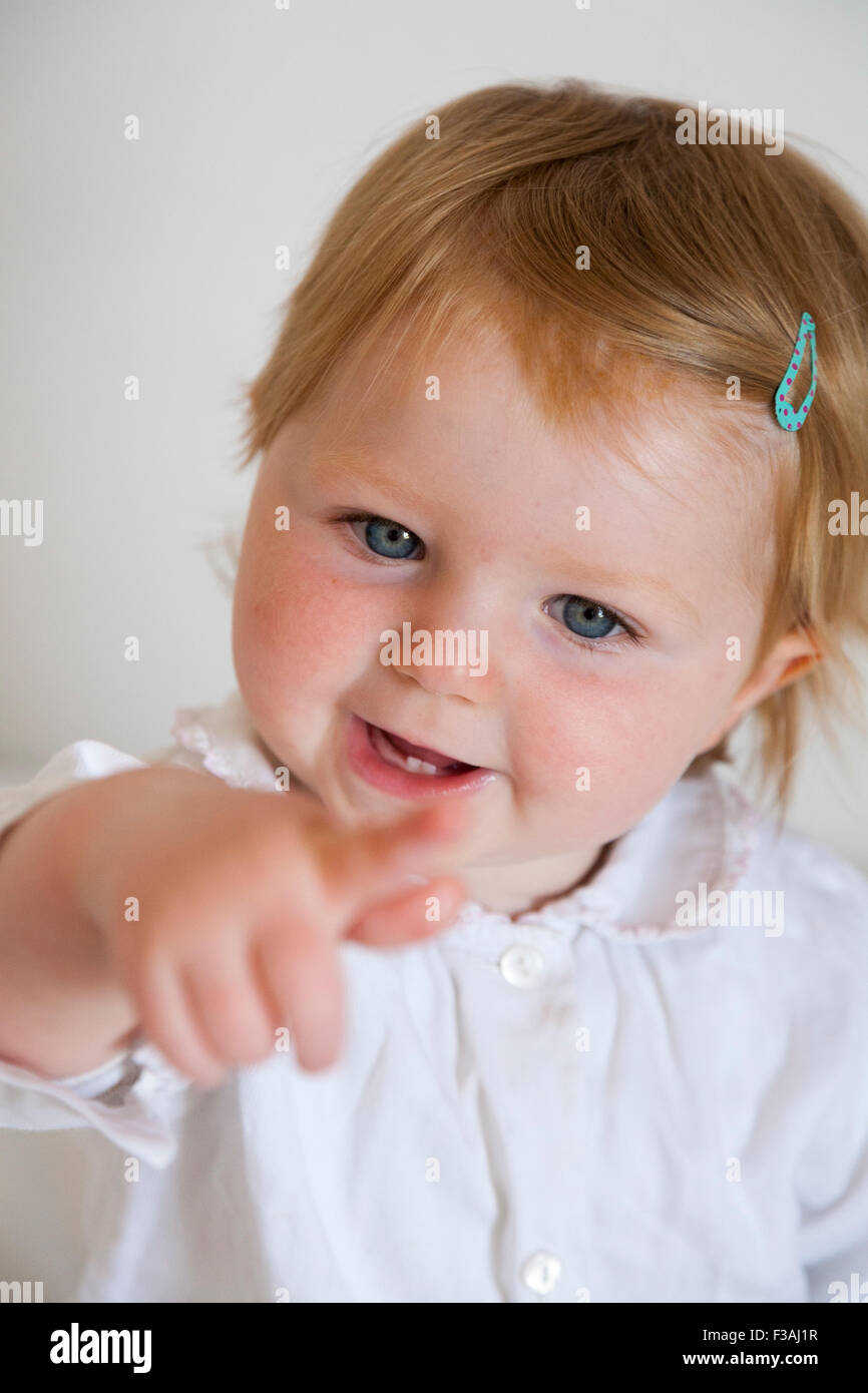 Cute Baby Pointing Finger