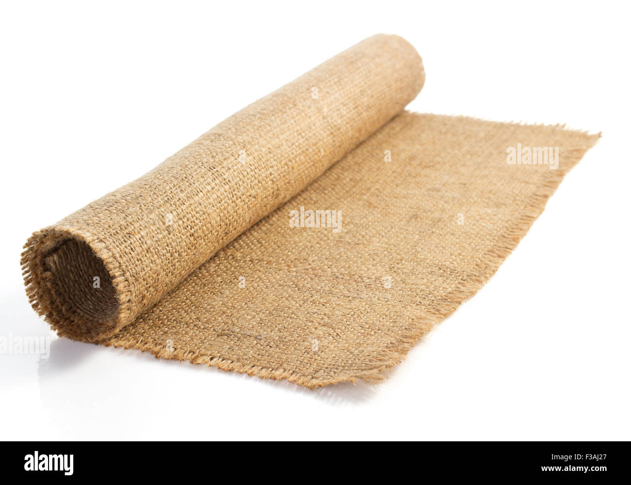burlap hessian sacking isolated on white background Stock Photo - Alamy