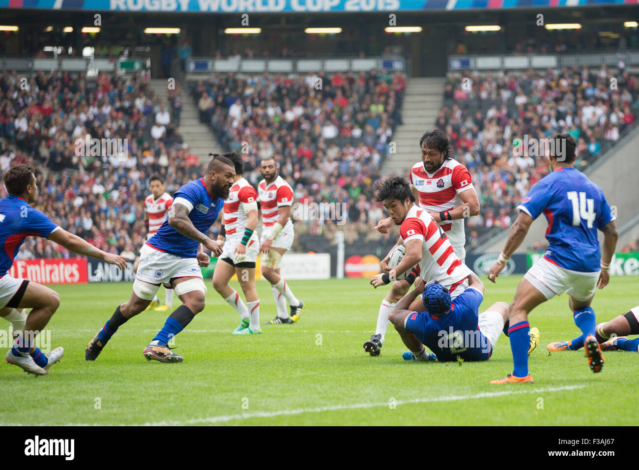 Stadium MK, Milton Keynes, UK. 3rd Oct 2015. Rugby World Cup 2015 Match 24 - Samoa V Japan ...