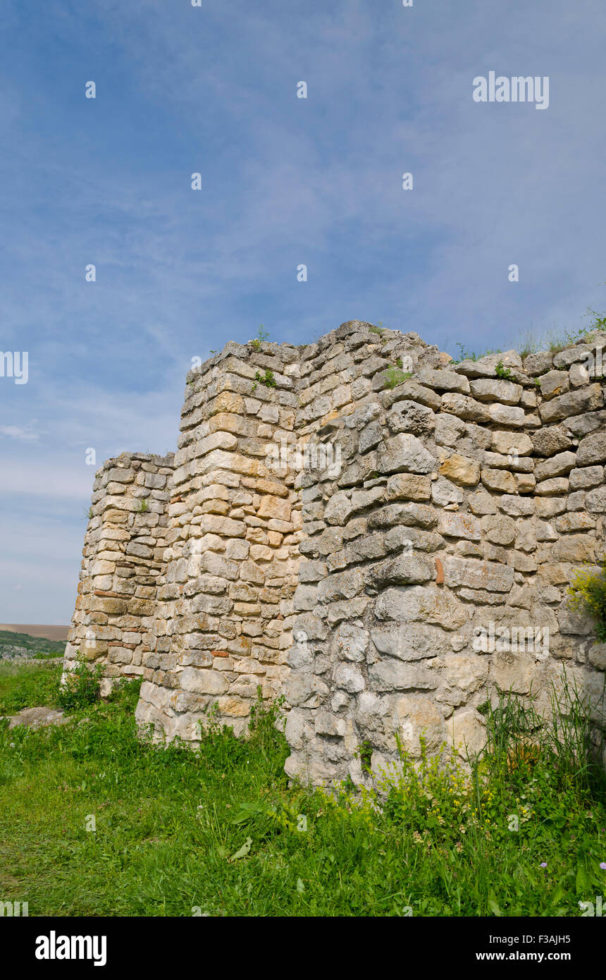 Ancient ruins of a medieval fortress close to the village of Cherven ...