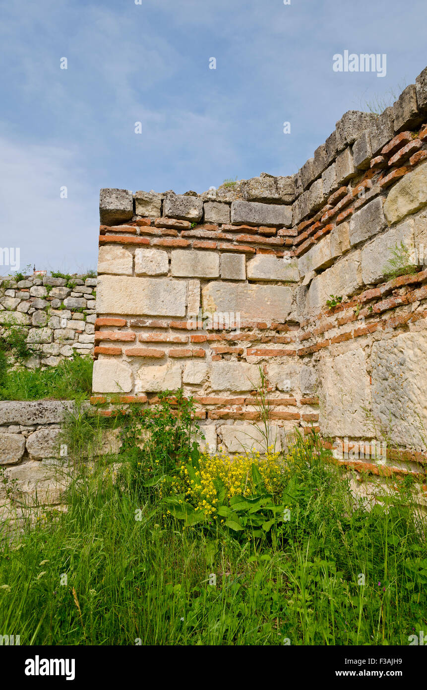Ancient ruins of a medieval fortress close to the village of Cherven ...