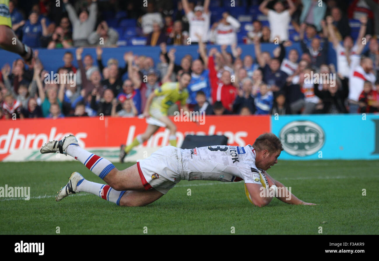 Belle Vue Stadium, Wakefield, UK, 3rd October 2015. Wakefield v ...