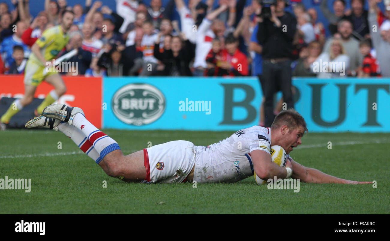 Belle Vue Stadium, Wakefield, UK, 3rd October 2015. Wakefield v ...