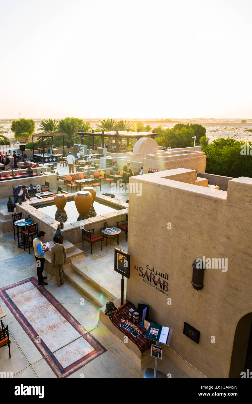 The Al Sarab rooftop lounge at the Bab Al Shams Resort Stock Photo - Alamy