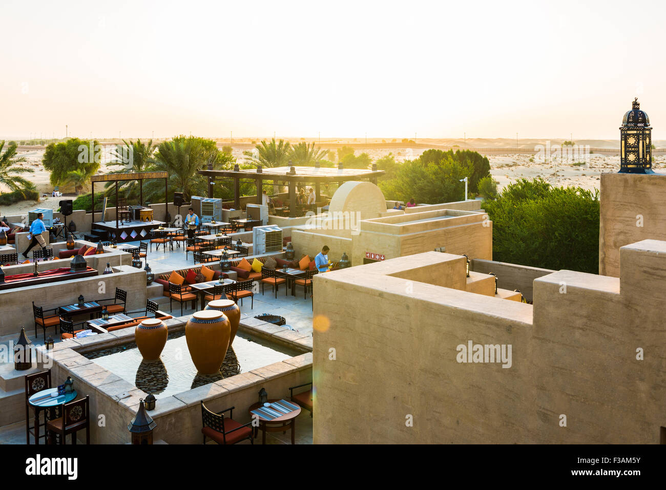 The Al Sarab rooftop lounge at the Bab Al Shams Resort Stock Photo - Alamy