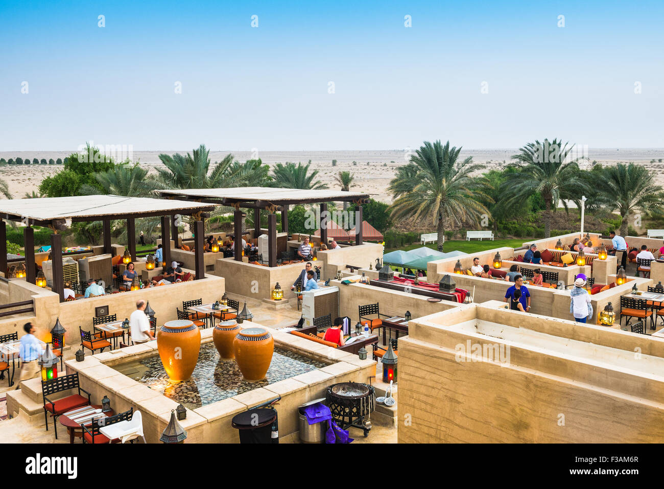 The Al Sarab rooftop lounge at the Bab Al Shams Resort Stock Photo - Alamy