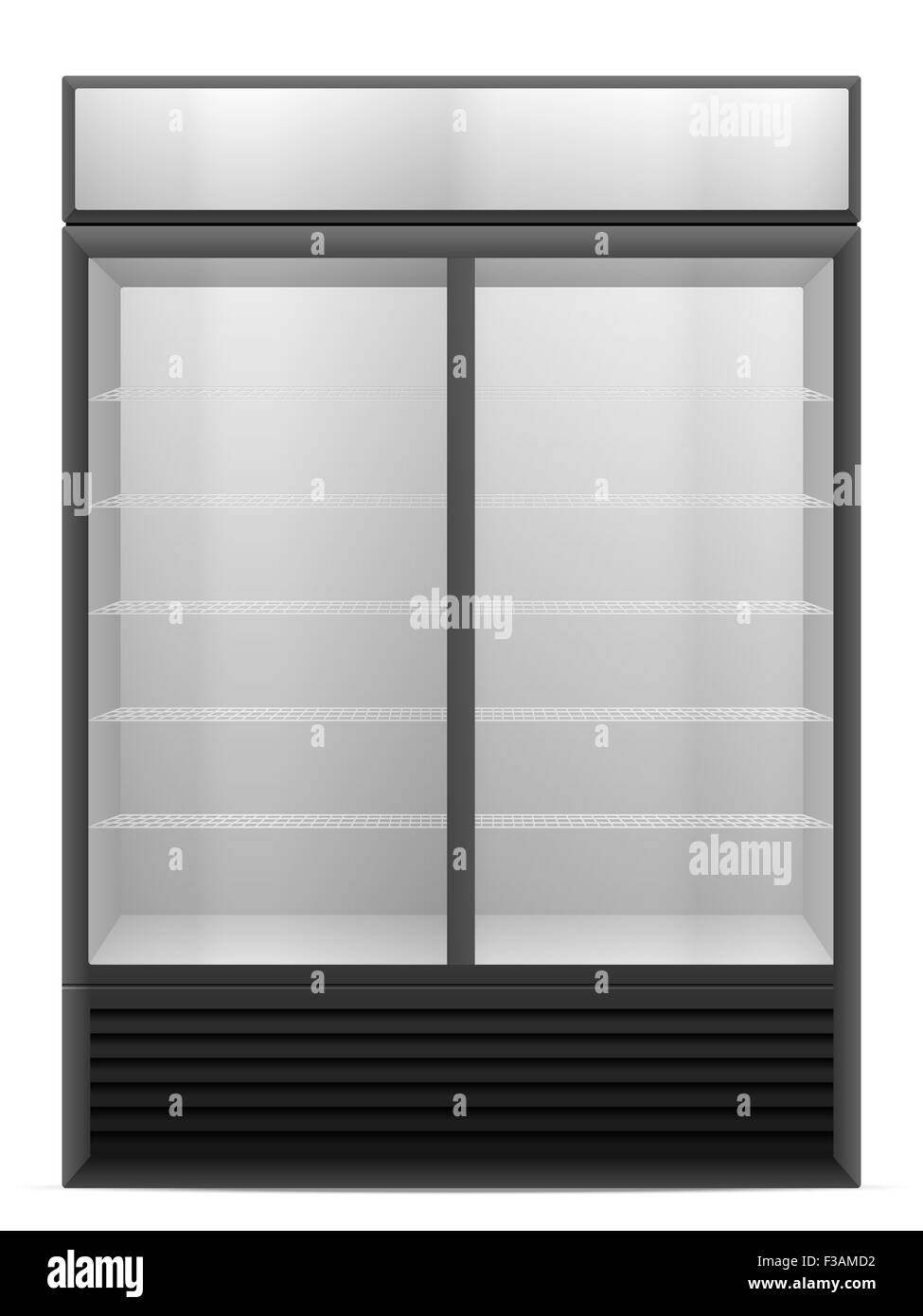 Display fridge on a white background Stock Photo - Alamy