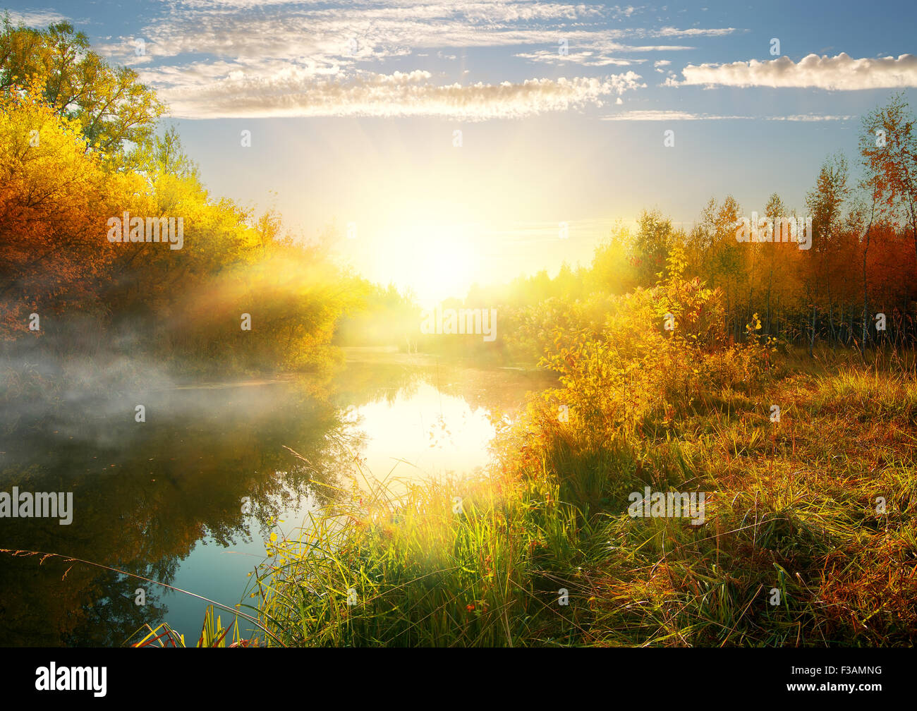 Wild river in autumn hi-res stock photography and images - Alamy