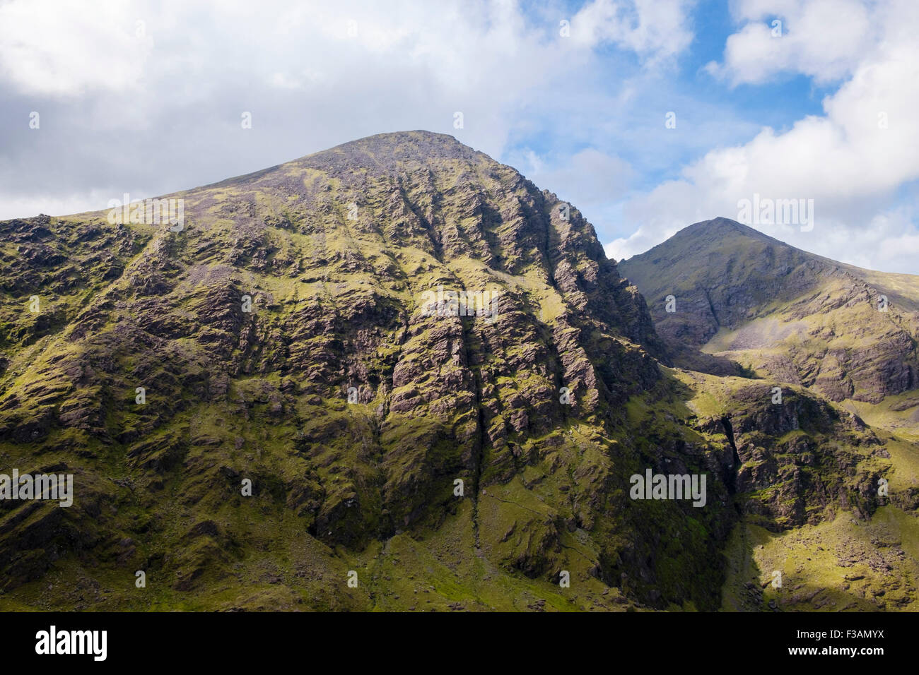 View across to Carrauntoohil mountain and Beenkeragh from Cnoc na ...