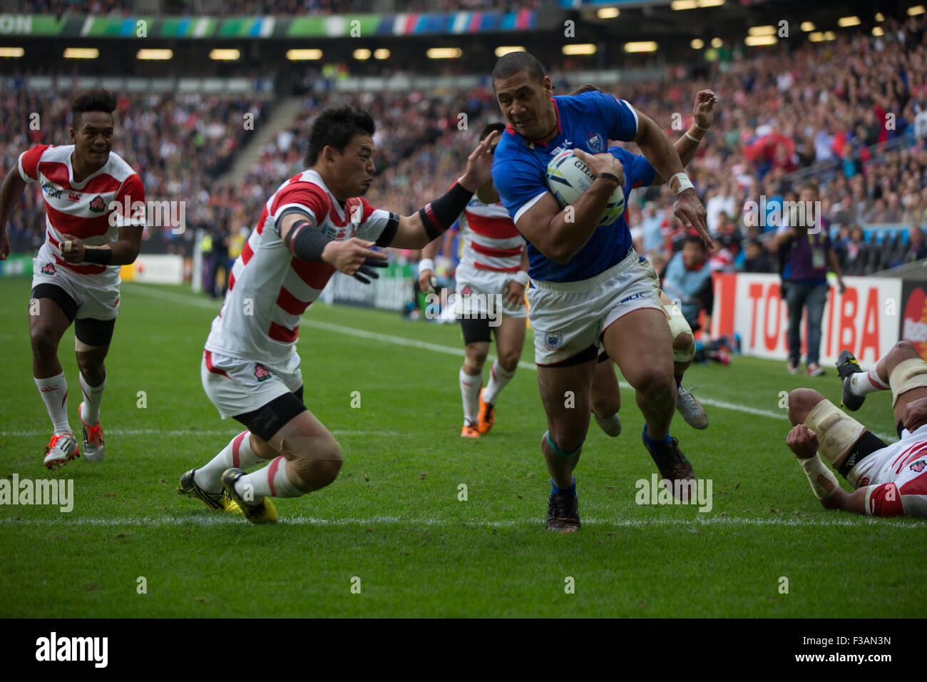 Stadium MK, Milton Keynes, UK. 3rd Oct 2015. Rugby World Cup 2015 Match 24 - Samoa V Japan ...