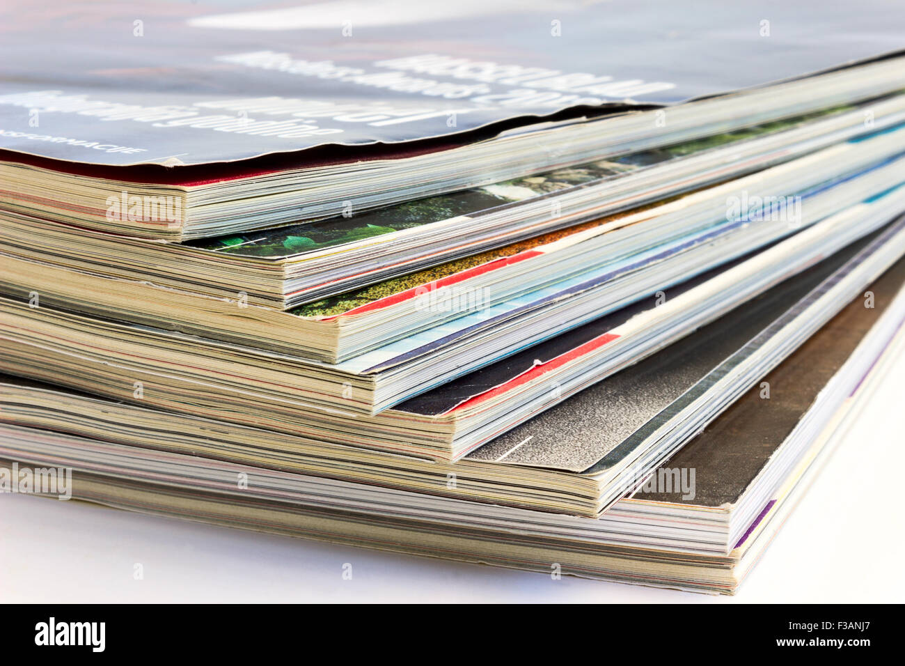 Stack of magazines Stock Photo - Alamy