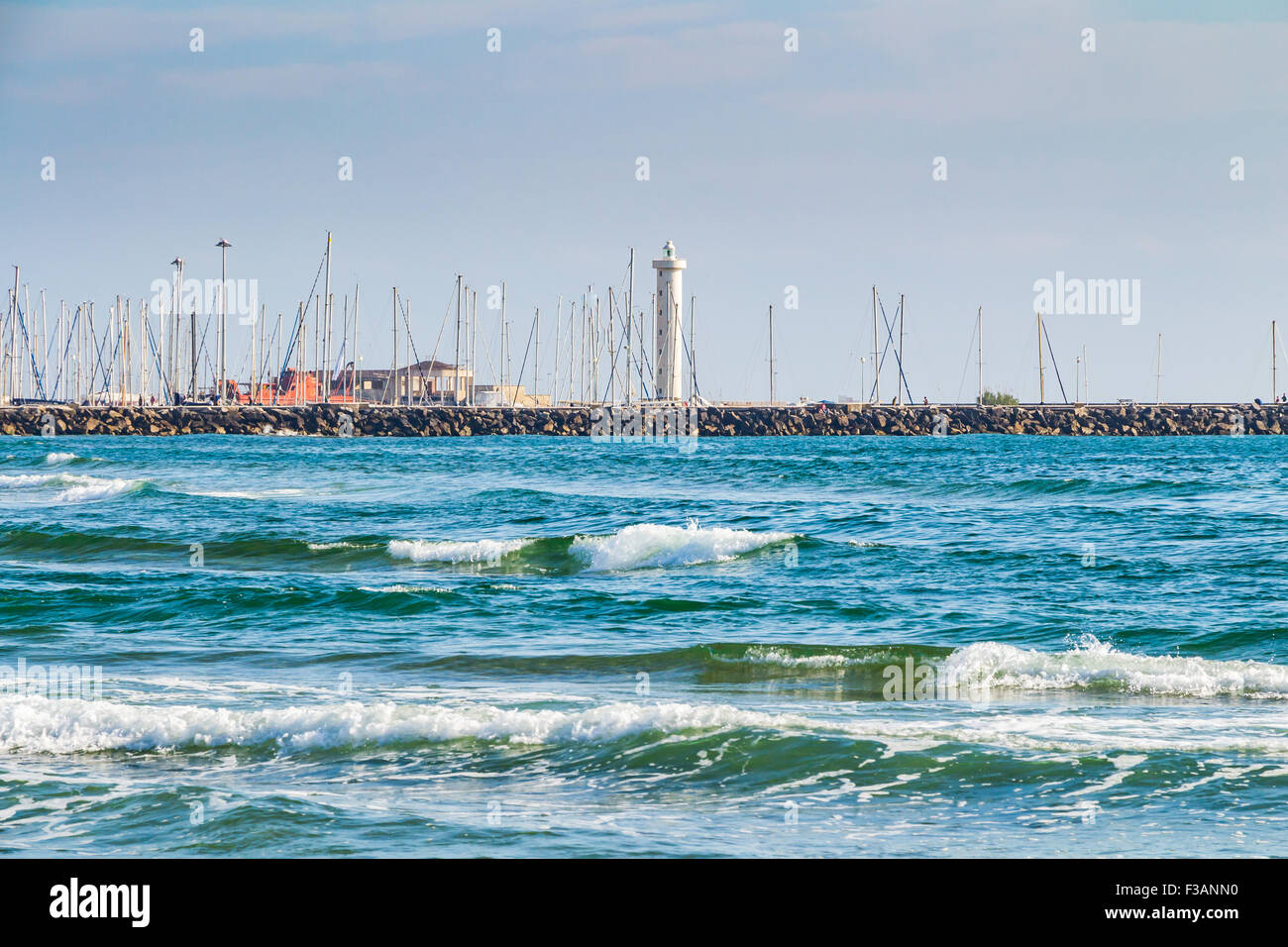 View of Versilia coast - Viareggio Stock Photo - Alamy