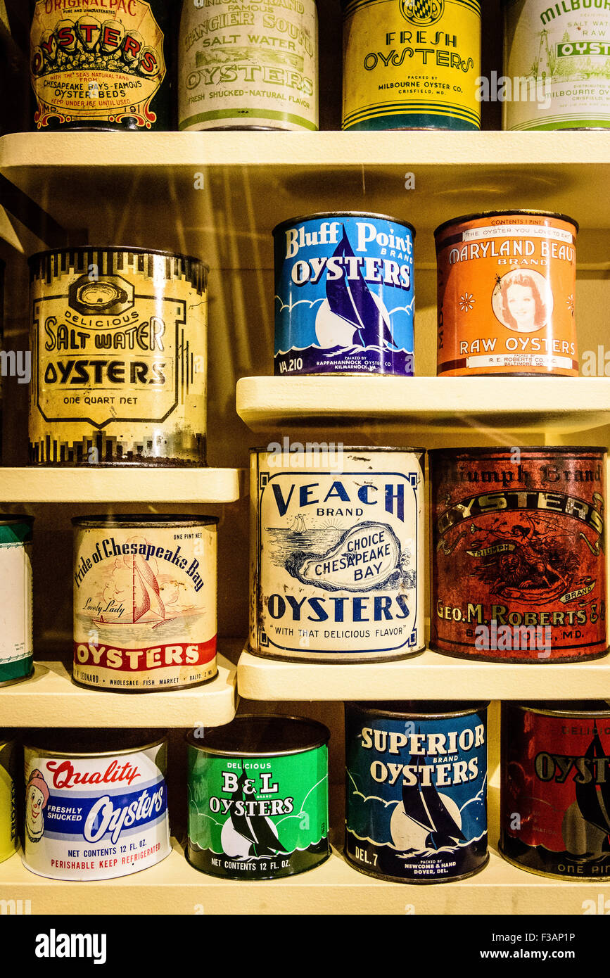 Oyster Cans, Chesapeake Bay Maritime Museum, St. Michaels, Maryland ...