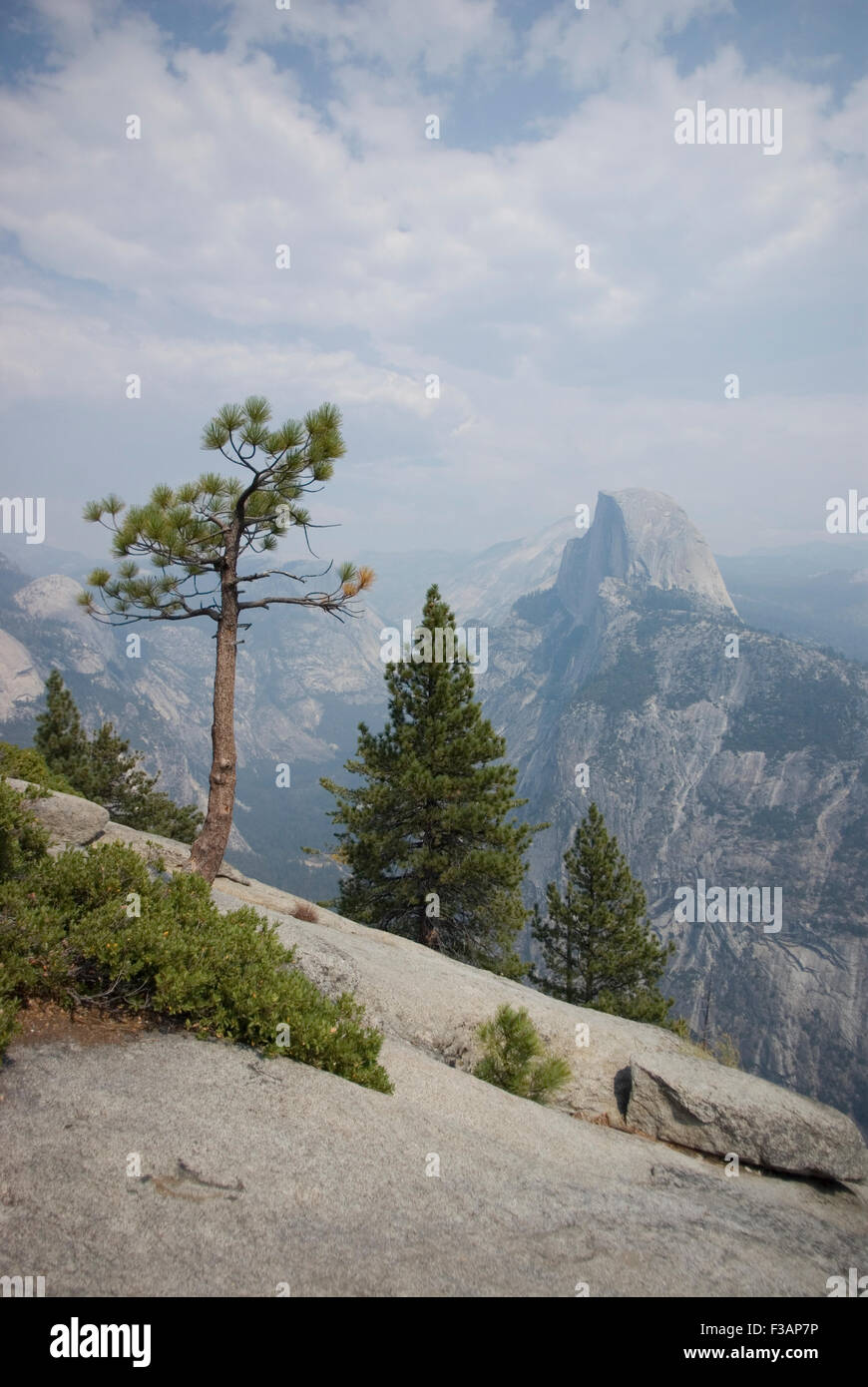 View from Glacier Point over Yosemite valley at Yosemite National Park ...