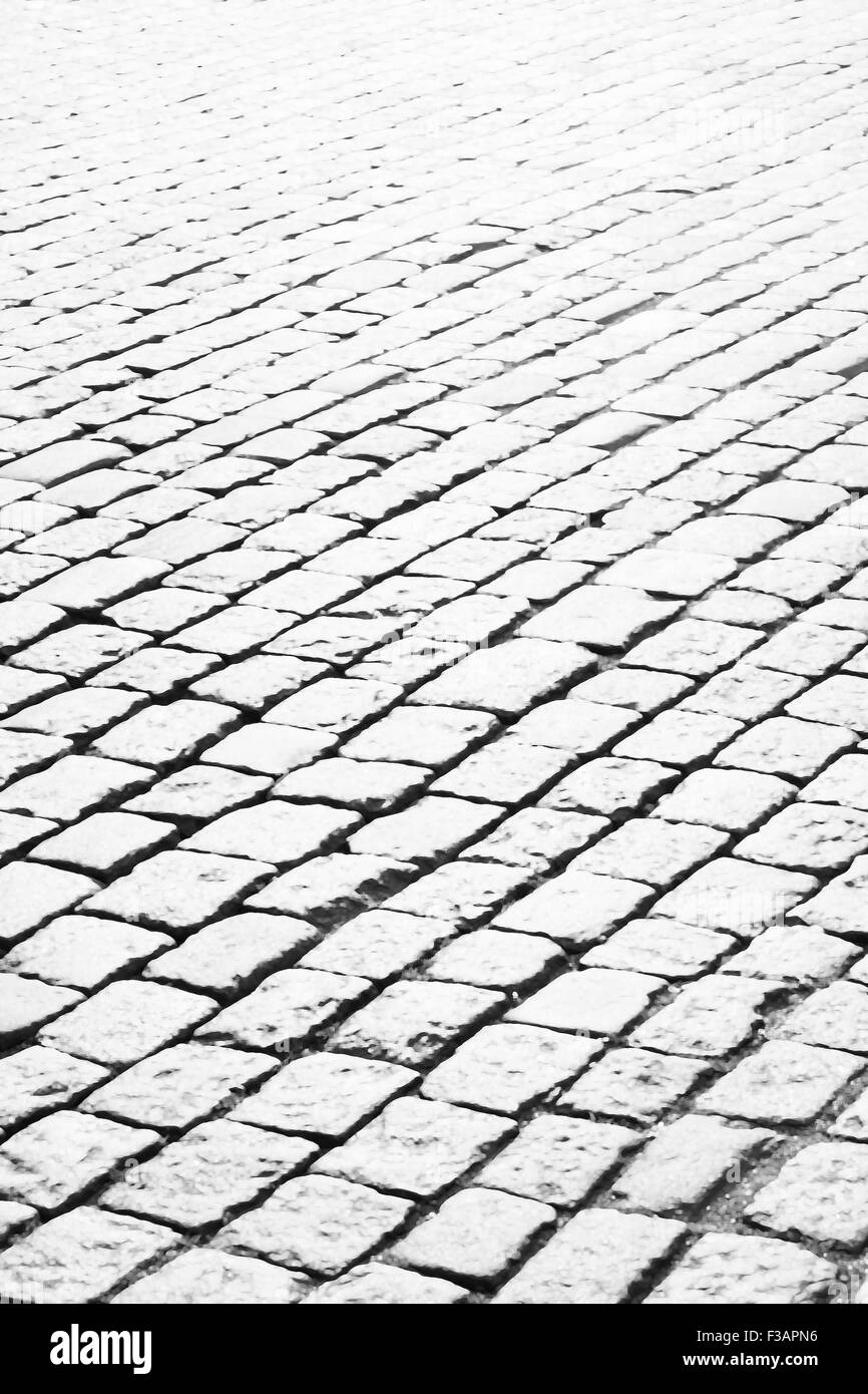 Abstract black and white cobble stone background Stock Photo - Alamy