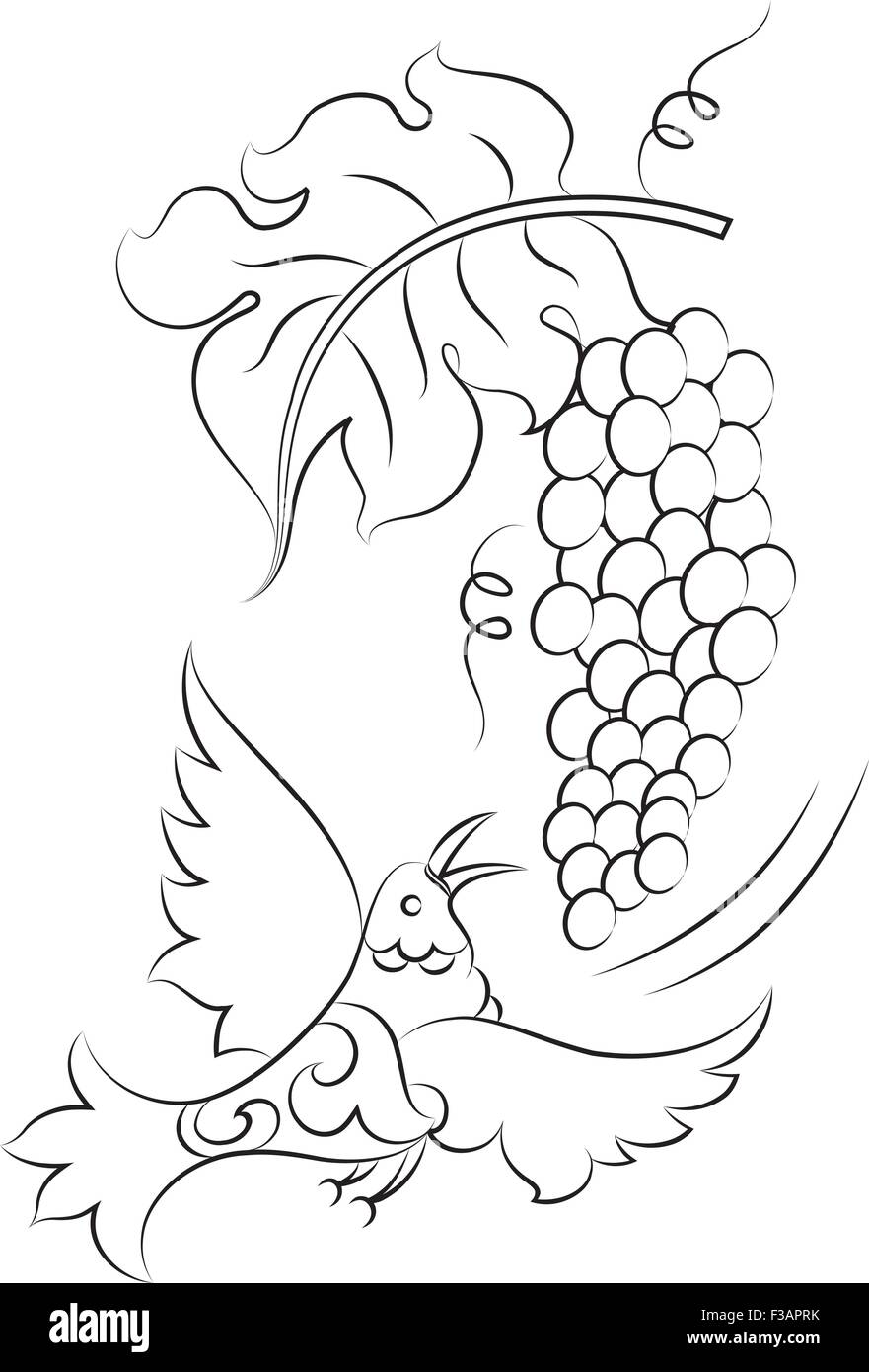 Grapes flying Stock Vector Images - Alamy