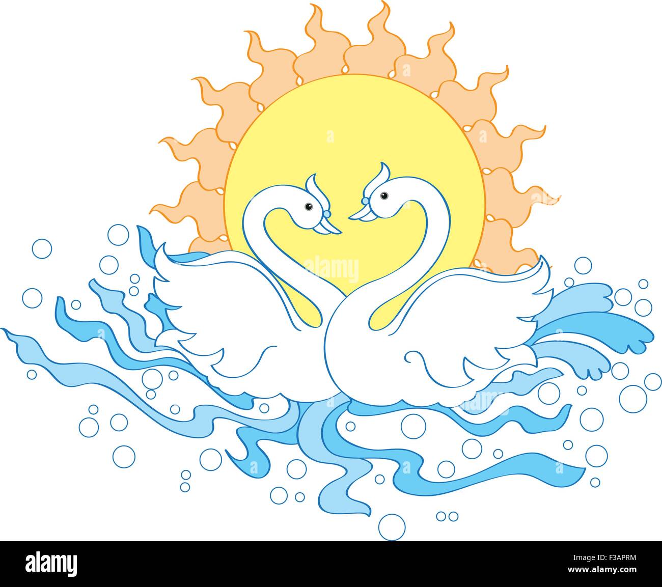 Animal pair at the water Cut Out Stock Images & Pictures - Alamy