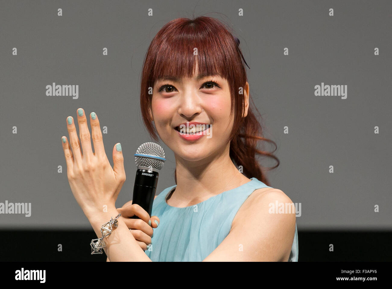Singer and actress Sayaka Kanda speaks during the Princess Beauty ...