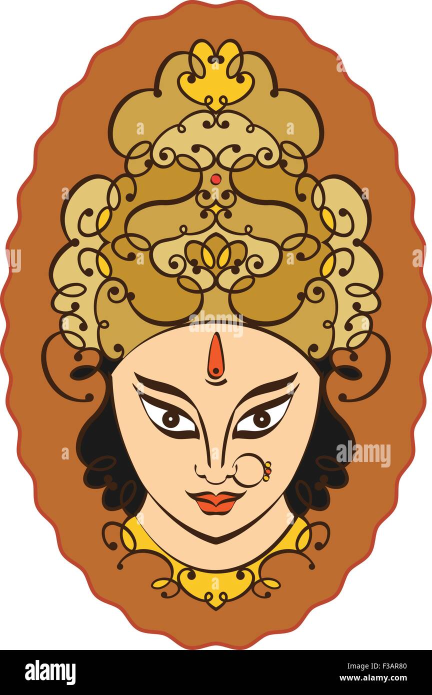 Durga Goddess of Power Vector Art Stock Vector Image & Art - Alamy