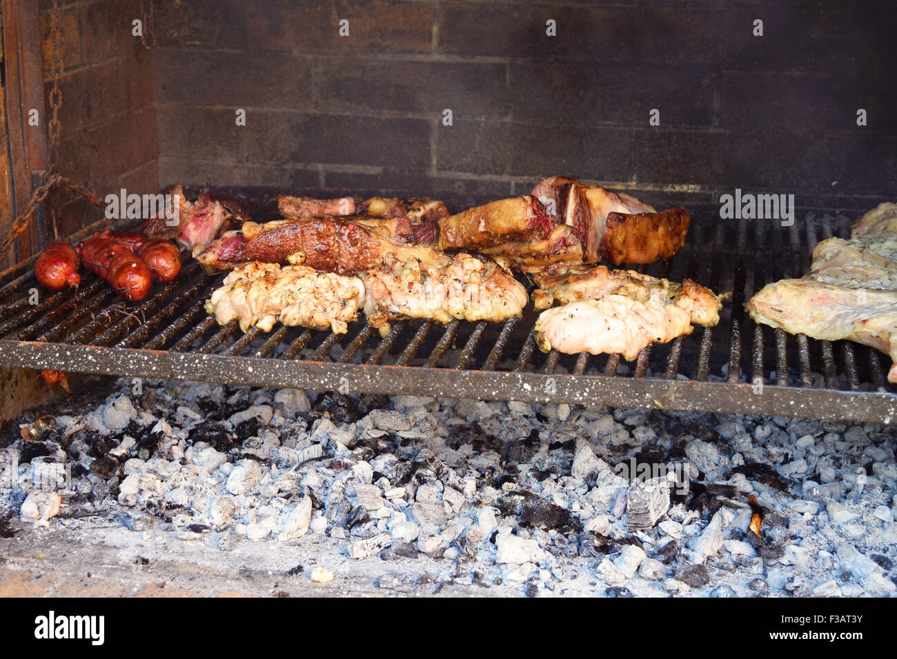 Traditional Asado from Argentina. Grilled meat from South America ...