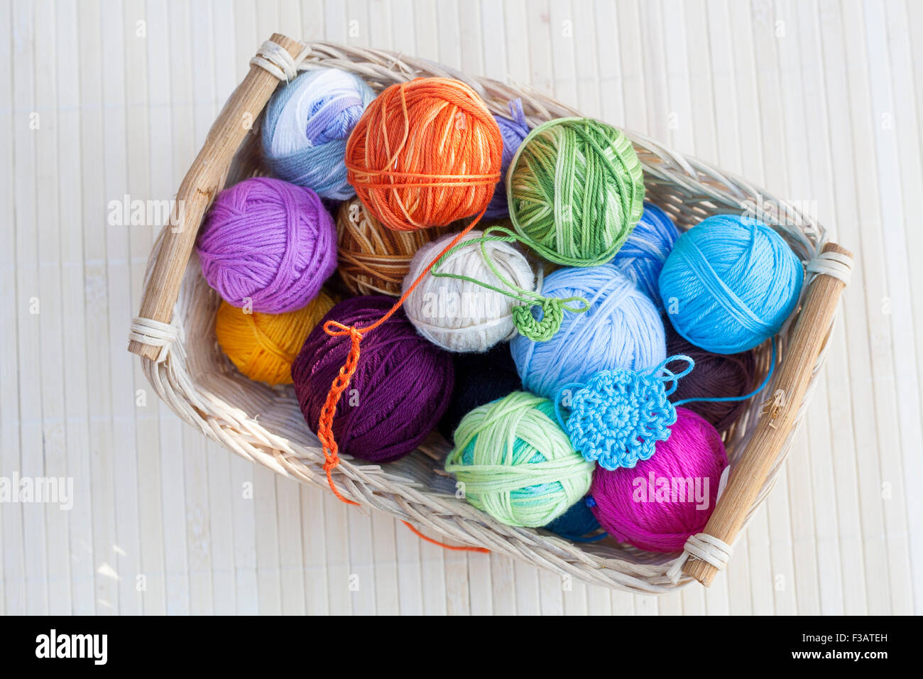 Colorful clews crochet hook on hi-res stock photography and images - Alamy