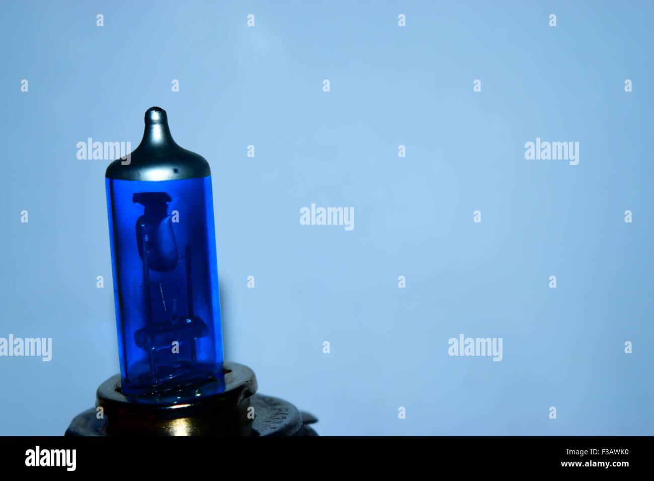 Beautiful halogen bulb with white background photograph, especial ...