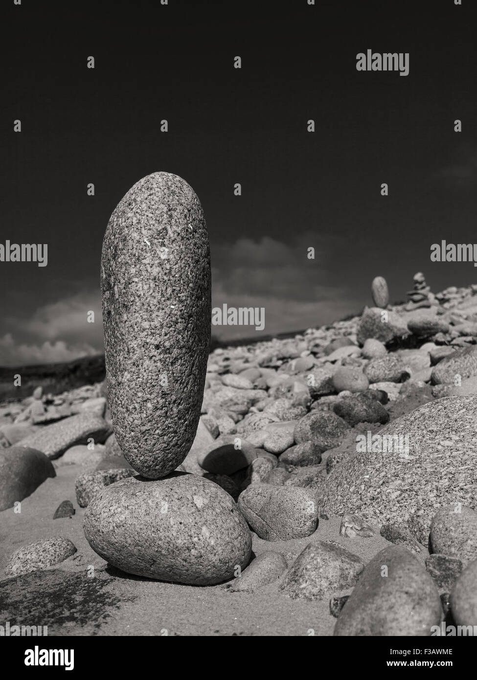 Stone structures on a beach Stock Photo - Alamy