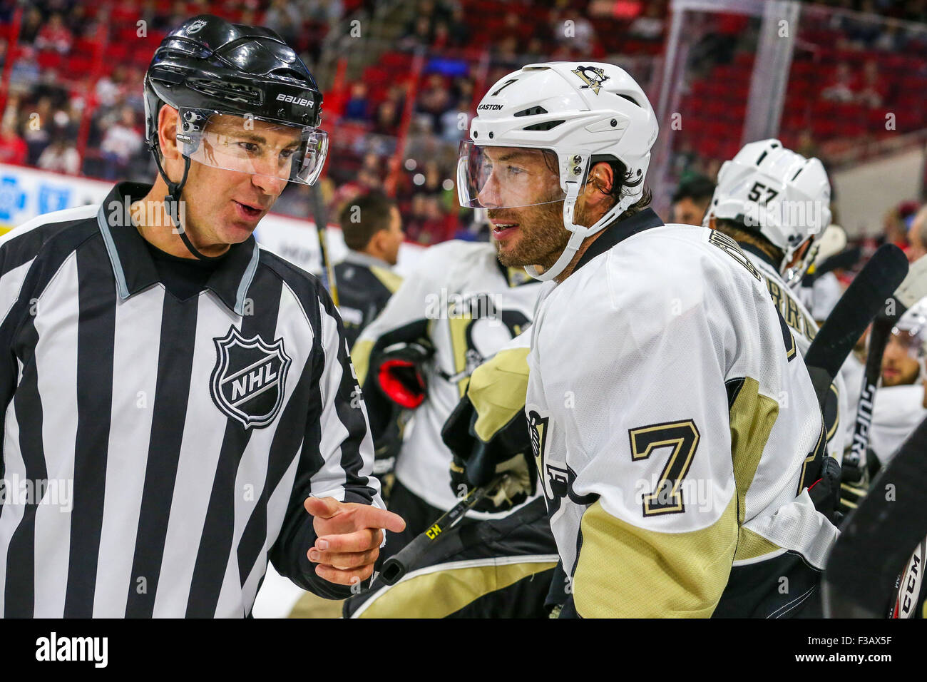 Raleigh, North Carolina, USA. 2nd Oct, 2015. Pittsburgh Penguins center ...