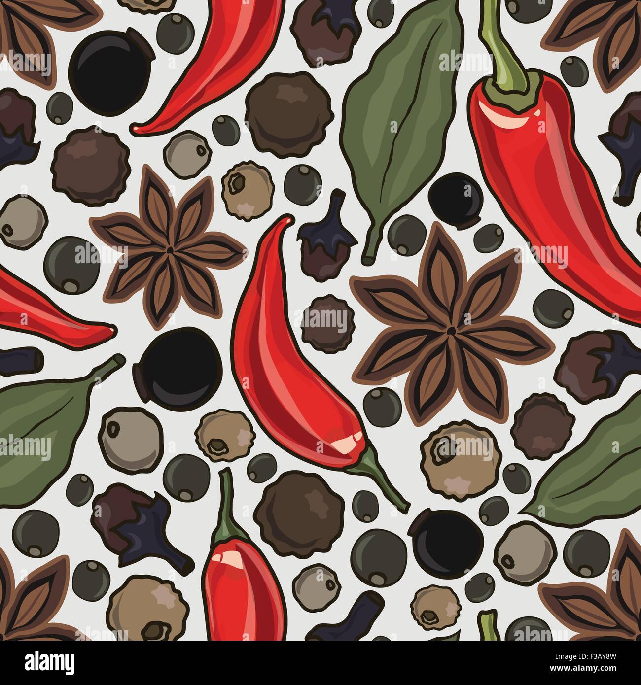 vector seamless pattern with spice Stock Vector Image & Art - Alamy
